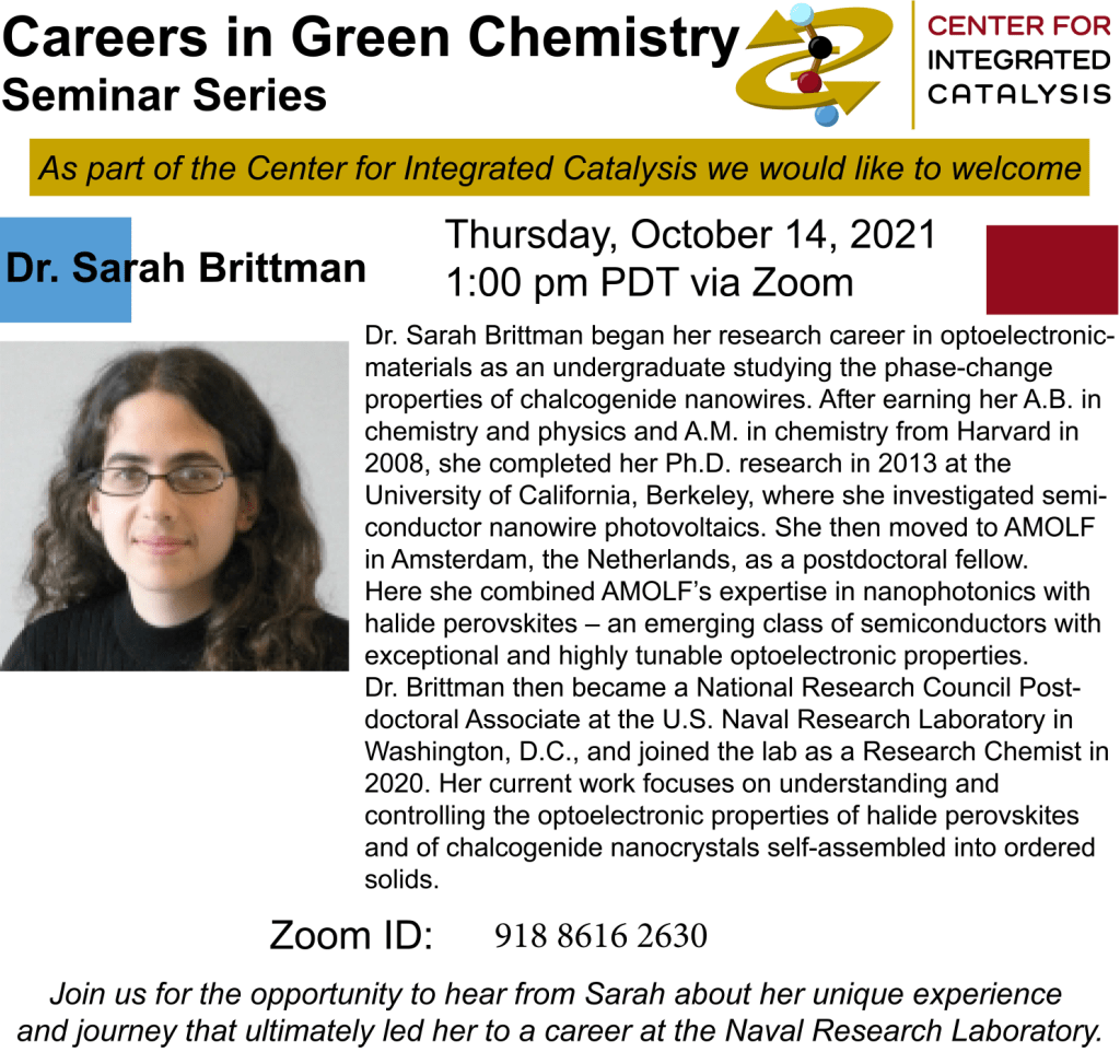 Careers in Green Chemistry